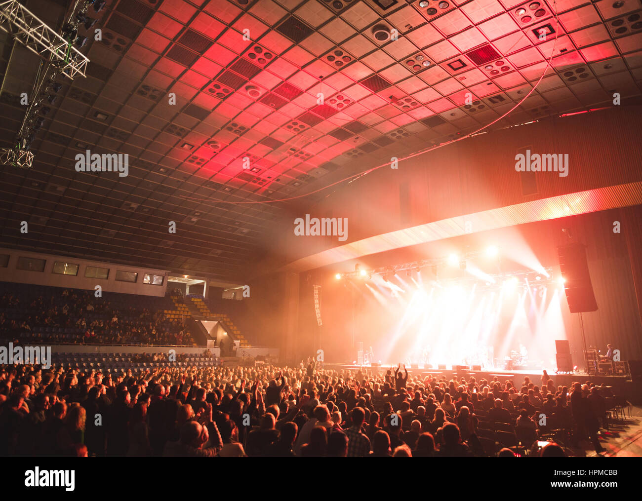 Large concert hall filled with spectators before the stage Stock Photo ...