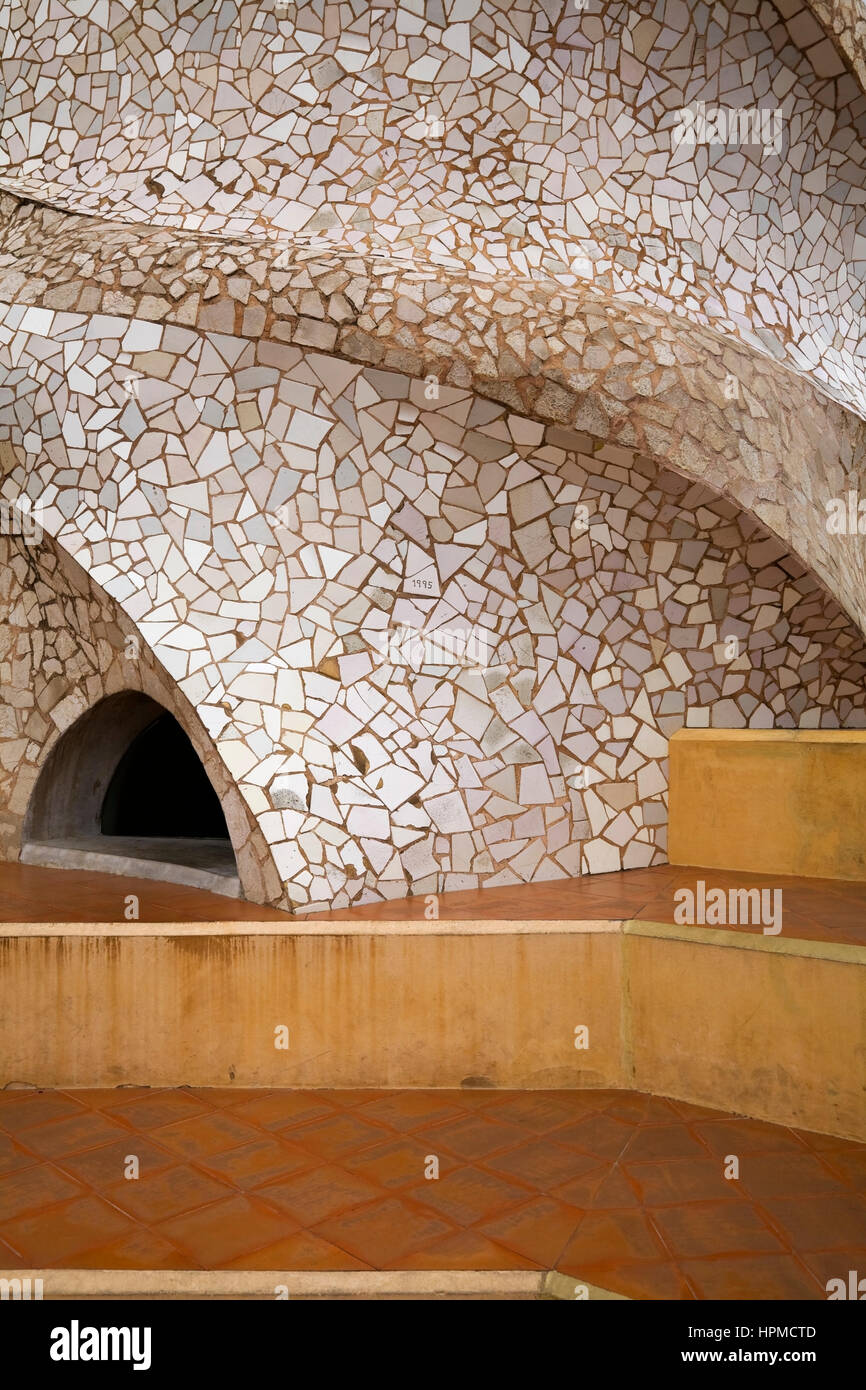Modernism architectural detail on La Pedrera, Casa Mila building by ...