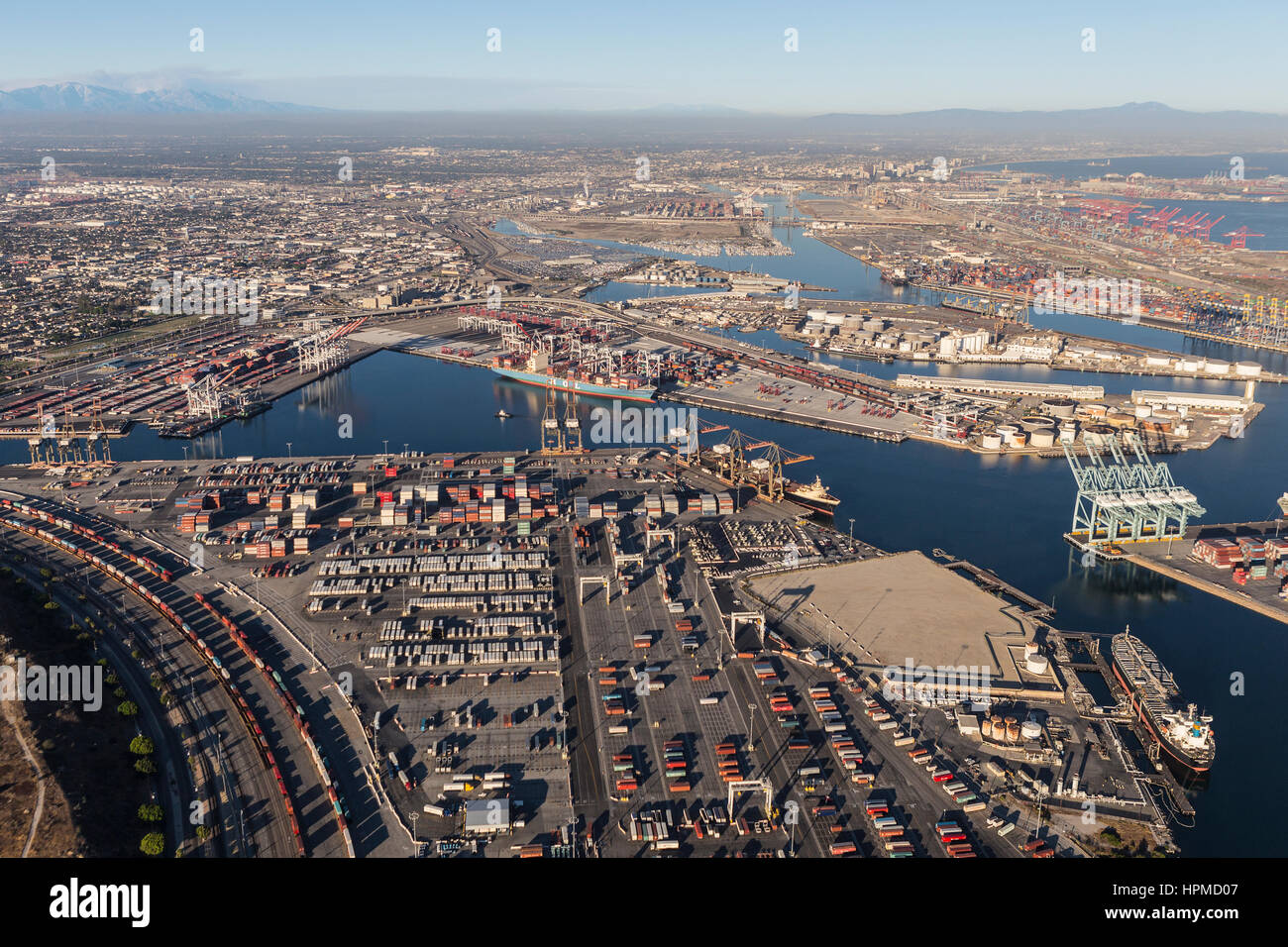Los Angeles, California, USA - August 16, 2016: Aerial view of ...