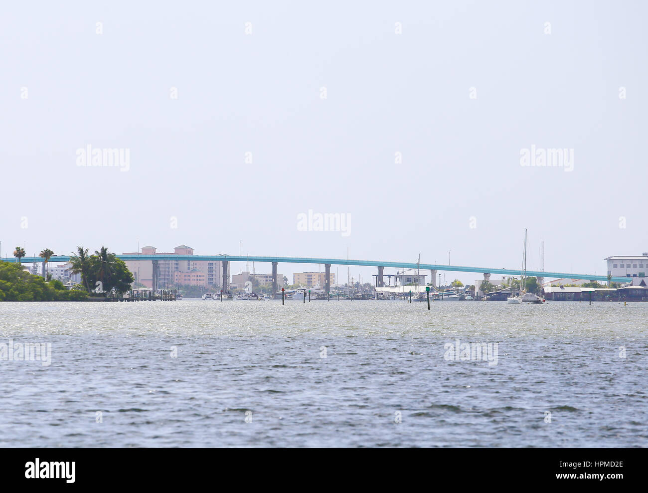 Fort Myers Beach, USA - MAY 11, 2015: Matanzas Pass Bridge connecting ...