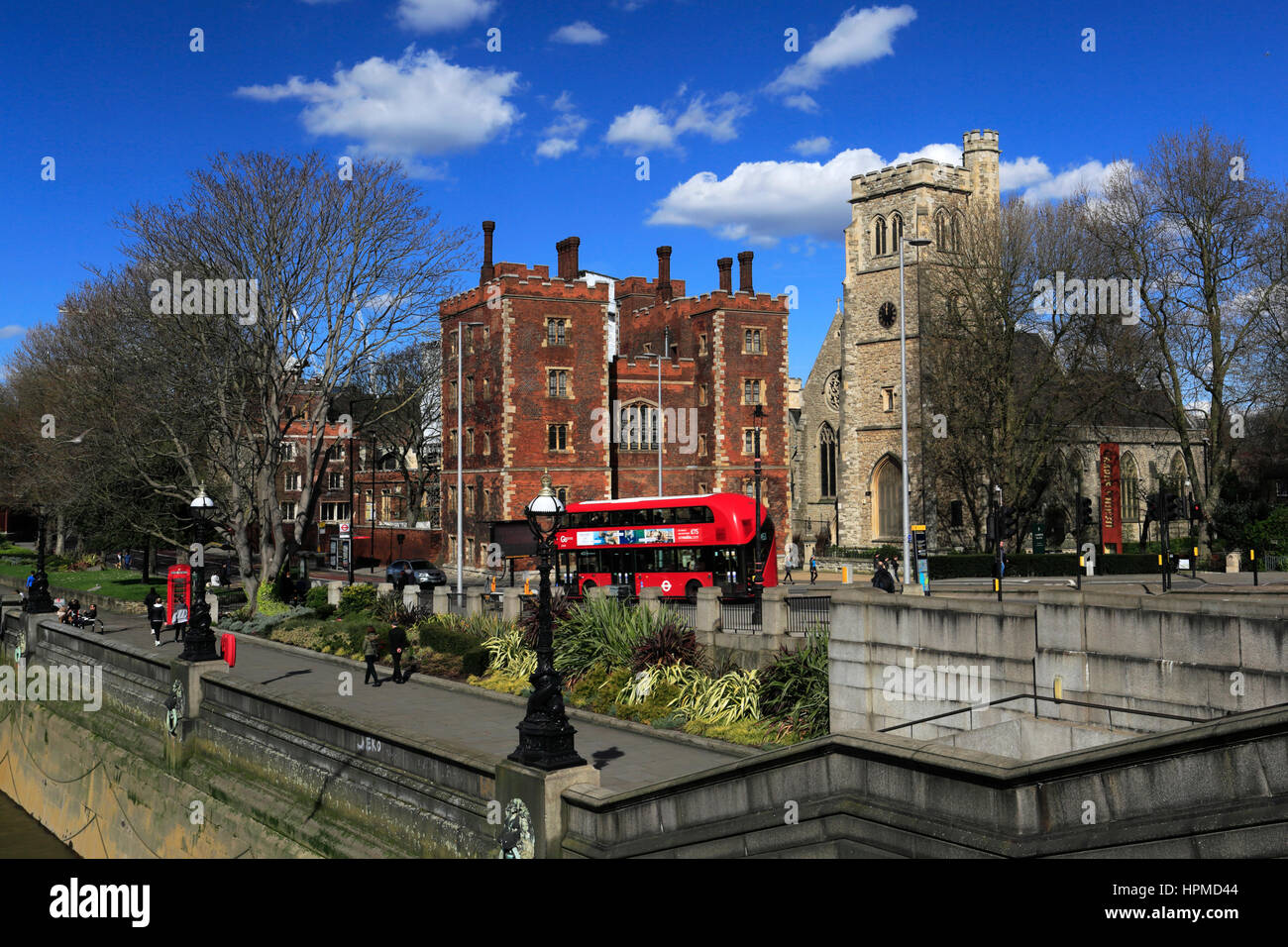 Summer, Lambeth Palace and St Marys church, Lambeth, London City ...