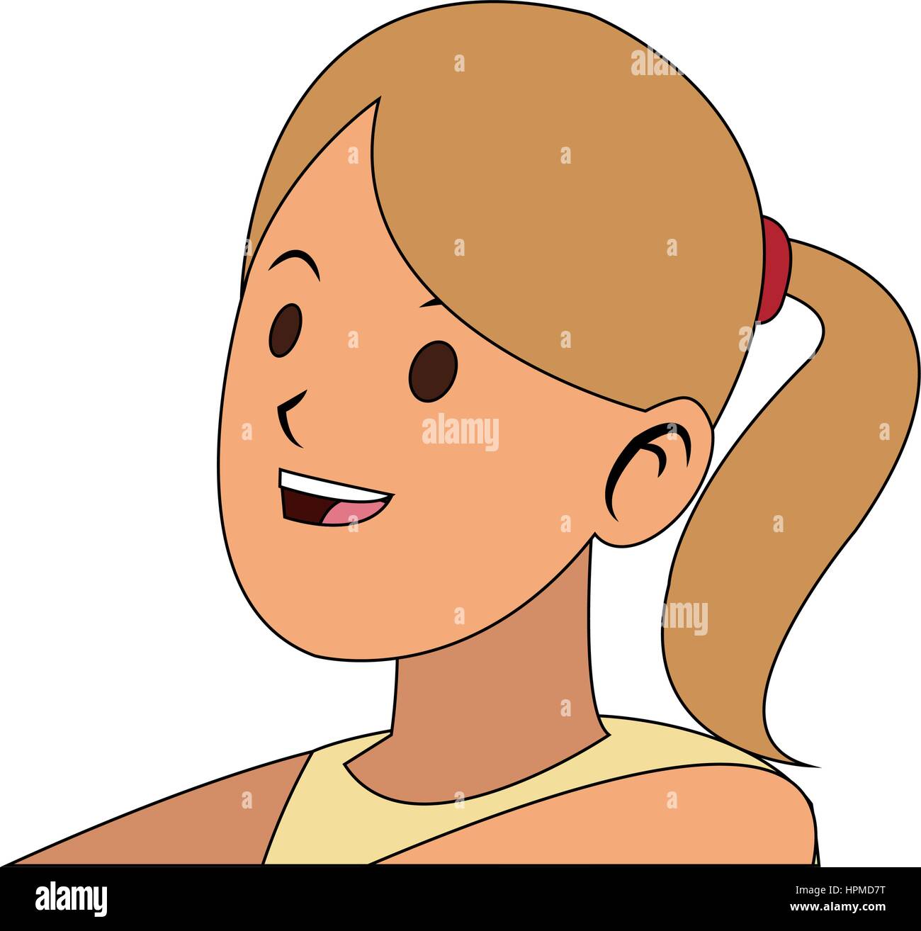 happy pretty woman icon image Stock Vector Image & Art - Alamy