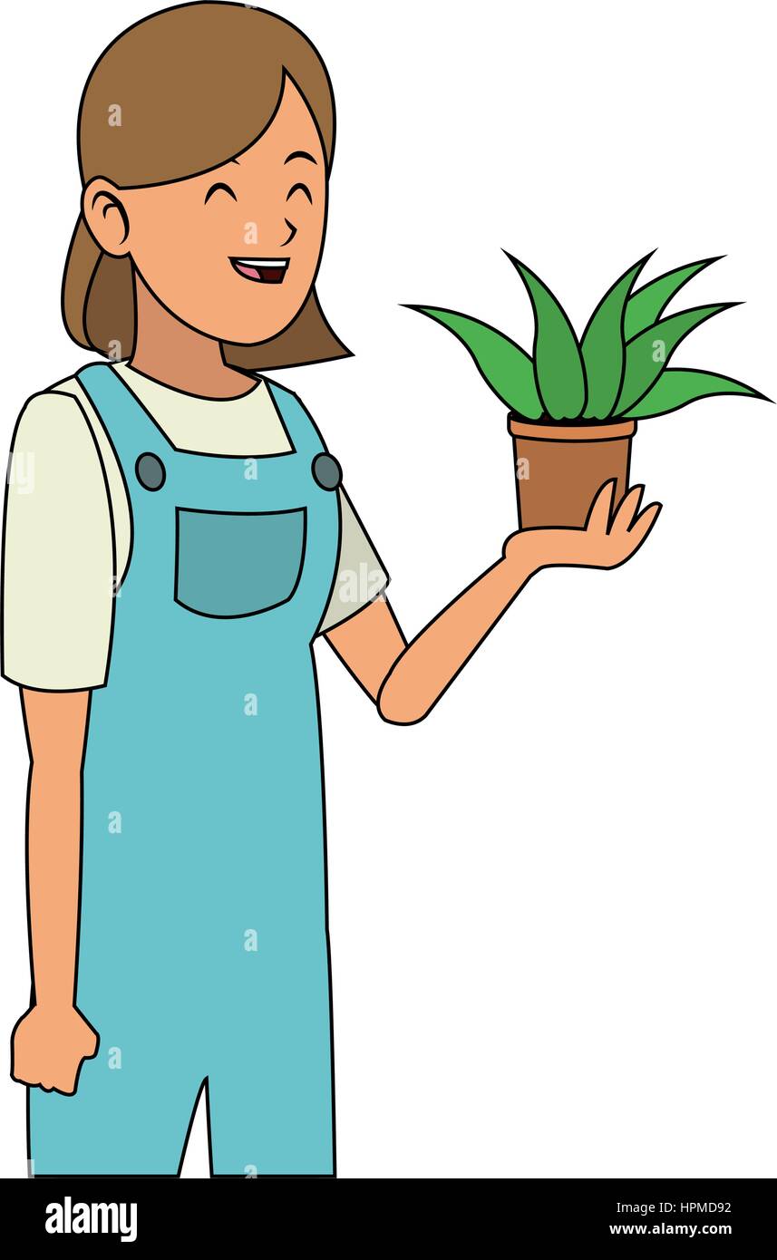 happy person with plant icon image Stock Vector Image & Art - Alamy