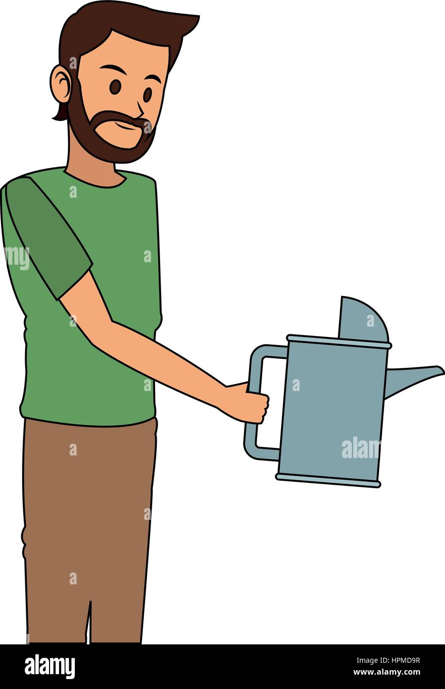 Watering tree sapling Cut Out Stock Images & Pictures - Alamy