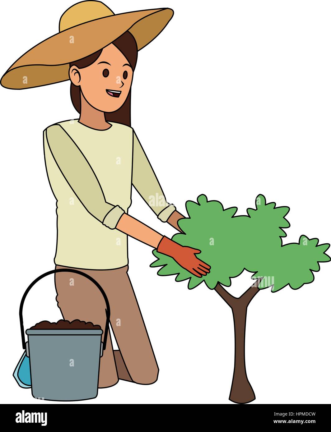 happy person with plant icon image Stock Vector Image & Art - Alamy