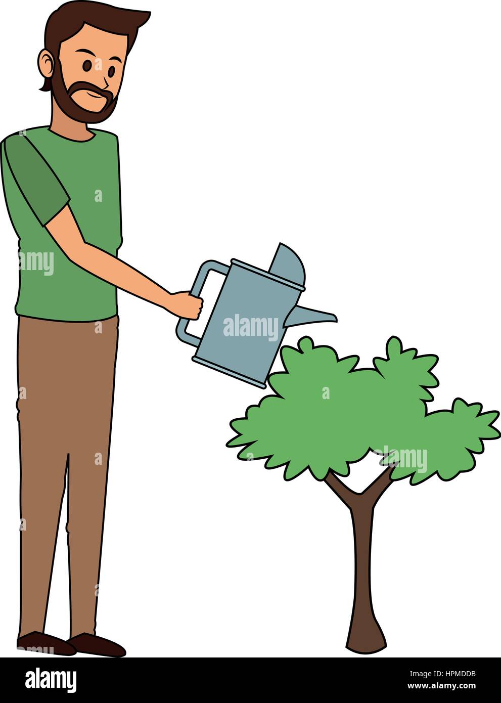 happy person with plant icon image Stock Vector Image & Art - Alamy