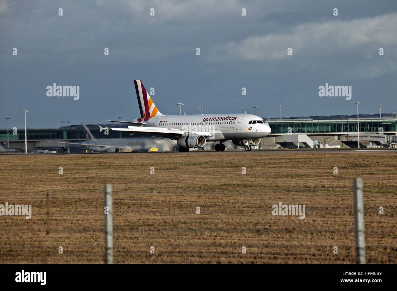 German Wings Aircraft Landing at Stansted Airport, Essex Stock Photo ...