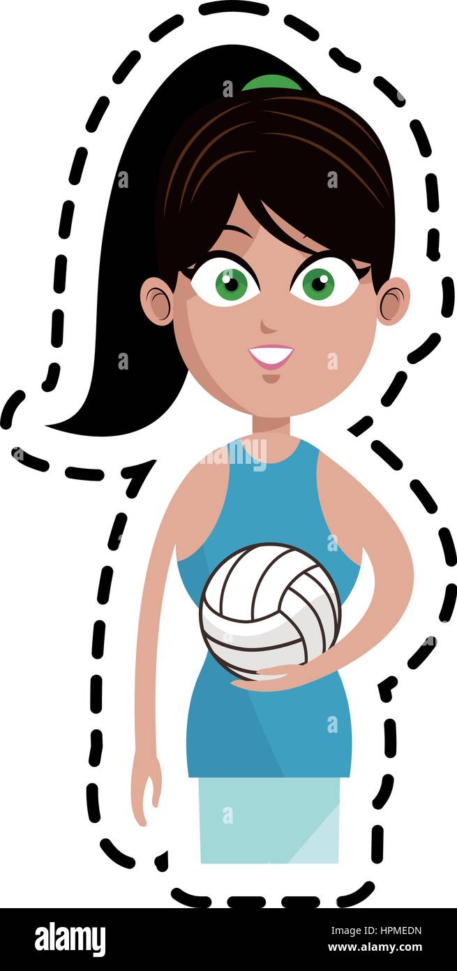 woman volleyball player icon image Stock Vector Image & Art - Alamy