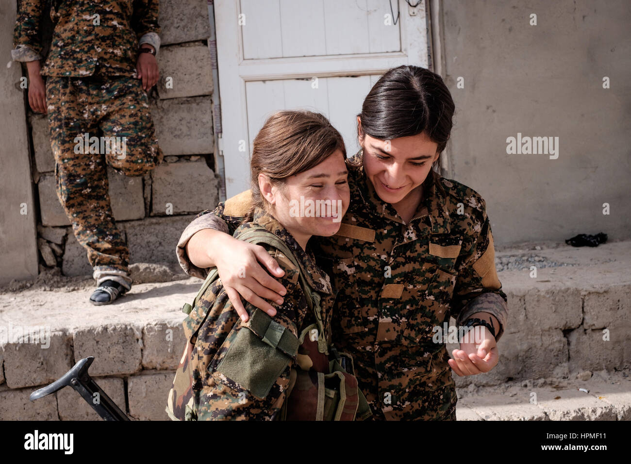Yazidi female fighters training with the newly founded all-women ...