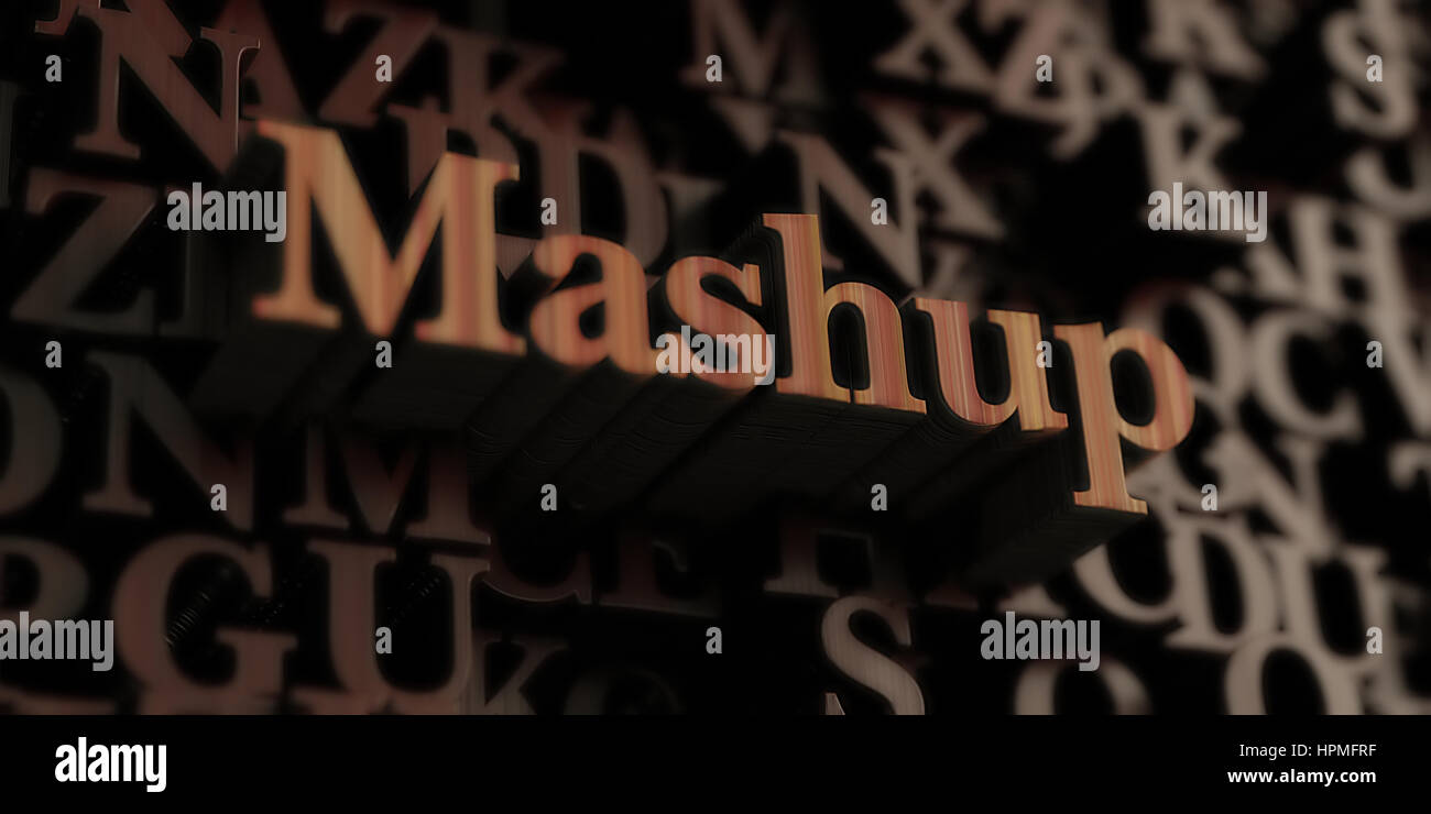 Mashup - Wooden 3D rendered letters/message. Can be used for an online ...