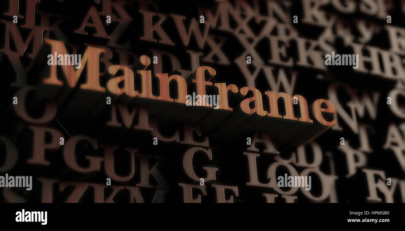 mainframe - Wooden 3D rendered letters/message. Can be used for an ...