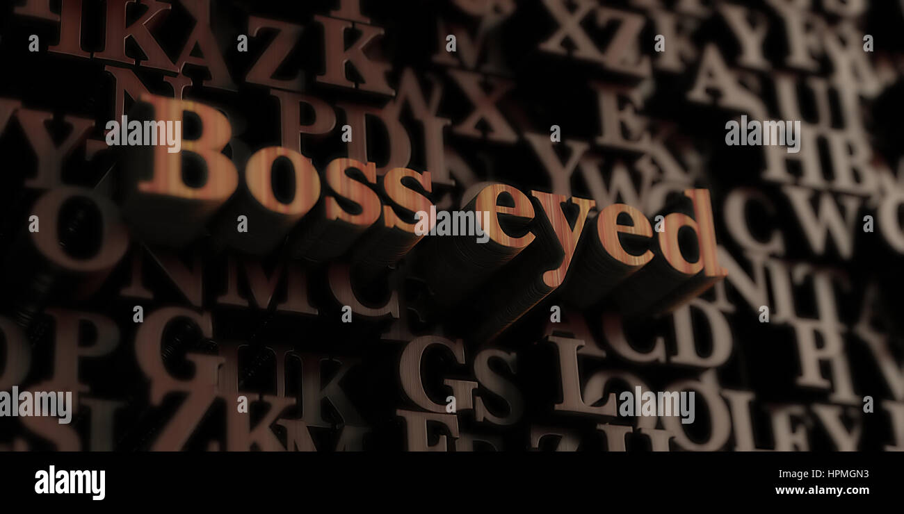 Boss eyed - Wooden 3D rendered letters/message. Can be used for an ...
