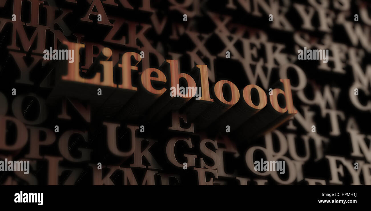 Lifeblood - Wooden 3D rendered letters/message. Can be used for an ...