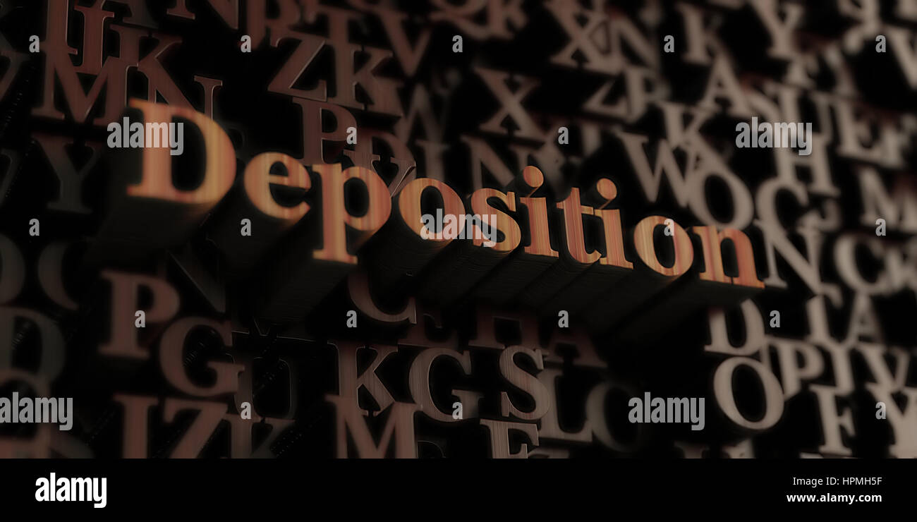 Deposition - Wooden 3D rendered letters/message. Can be used for an ...