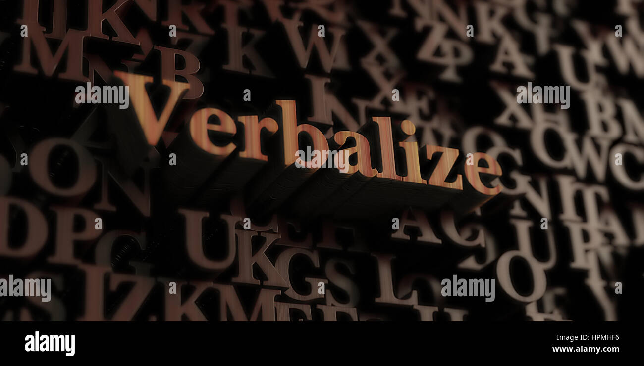 Verbalize - Wooden 3D rendered letters/message. Can be used for an ...