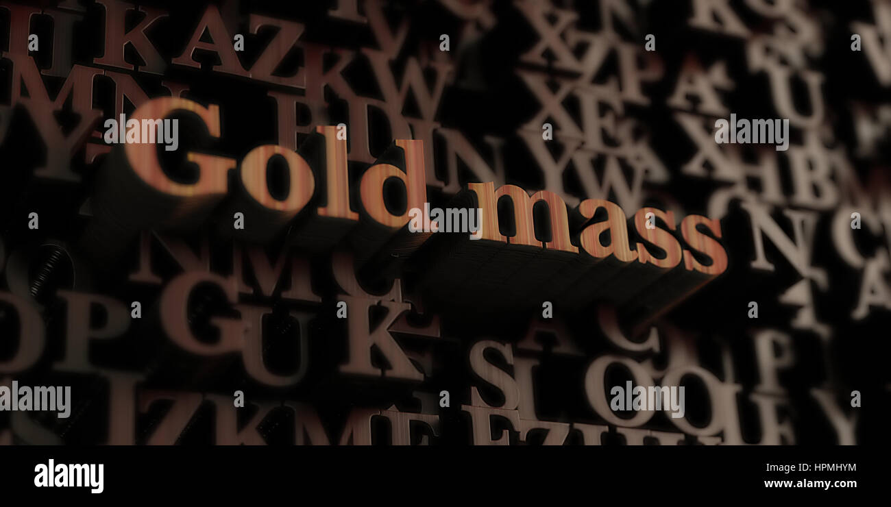 Gold Mass - Wooden 3D rendered letters/message. Can be used for an ...