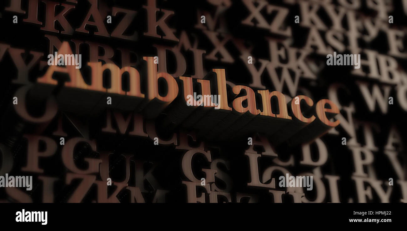 ambulance - Wooden 3D rendered letters/message. Can be used for an ...