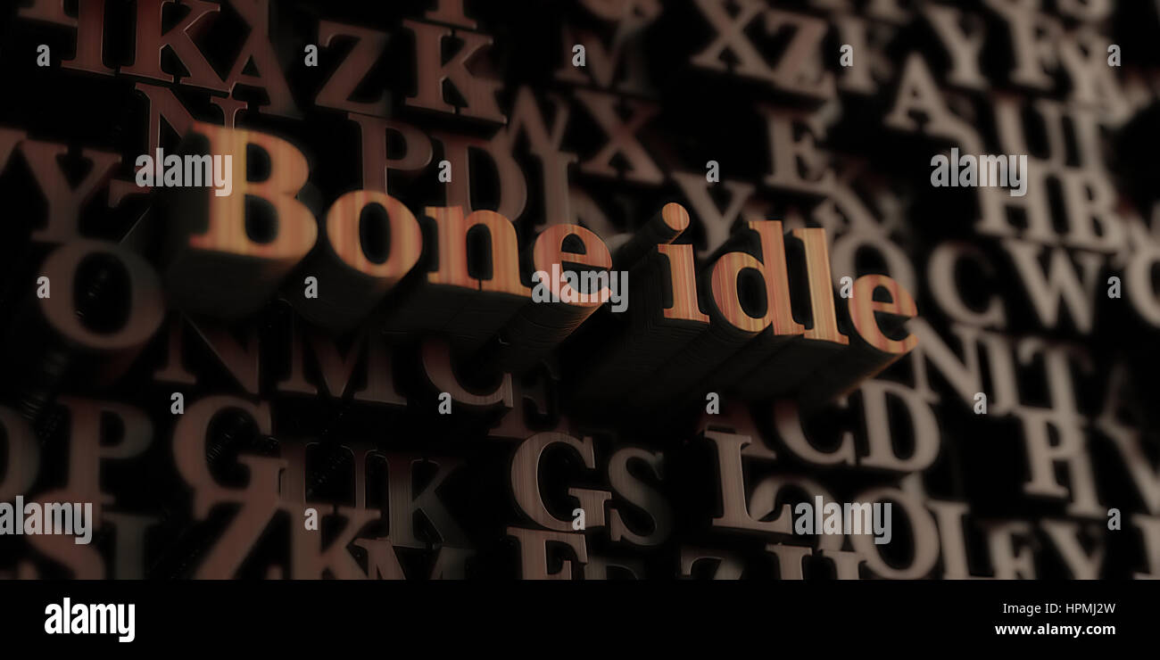 Bone idle - Wooden 3D rendered letters/message. Can be used for an ...