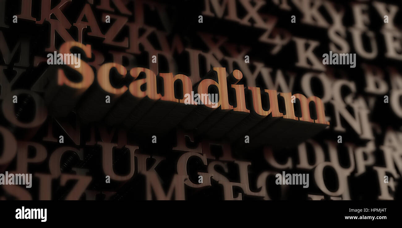Scandium - Wooden 3D rendered letters/message. Can be used for an ...
