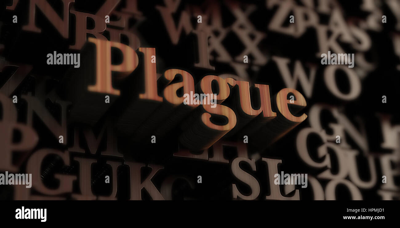 Plague - Wooden 3D rendered letters/message. Can be used for an online ...