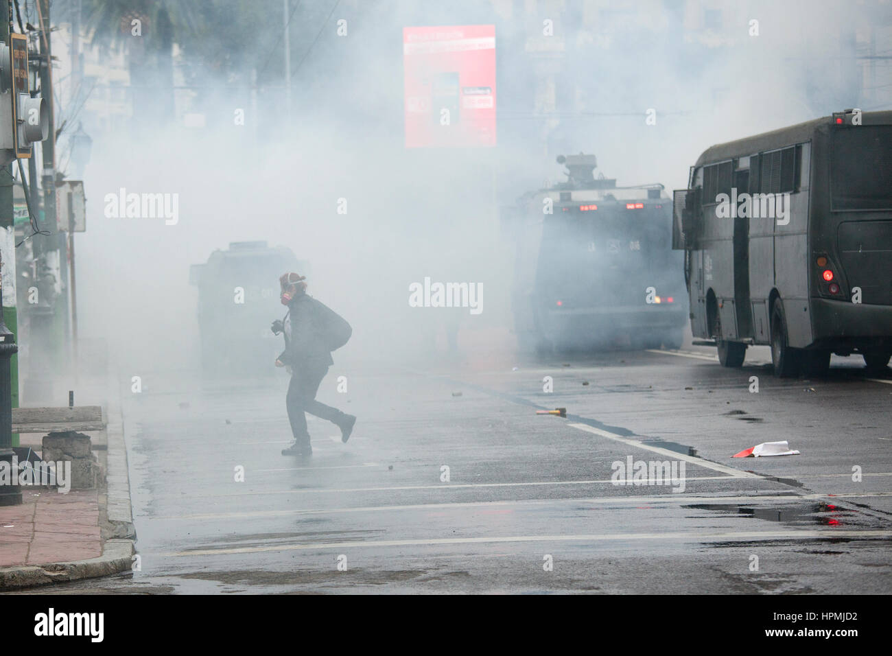 Chileans marched through Valparaiso's streets, demanding an end to the ...