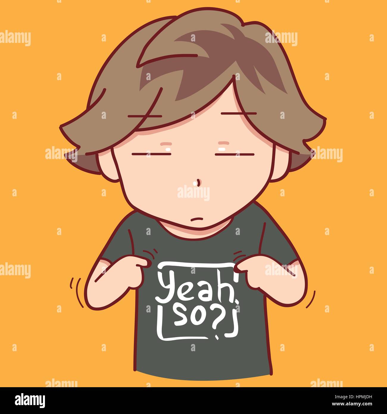 Boy doesn't care Stock Vector Image & Art - Alamy