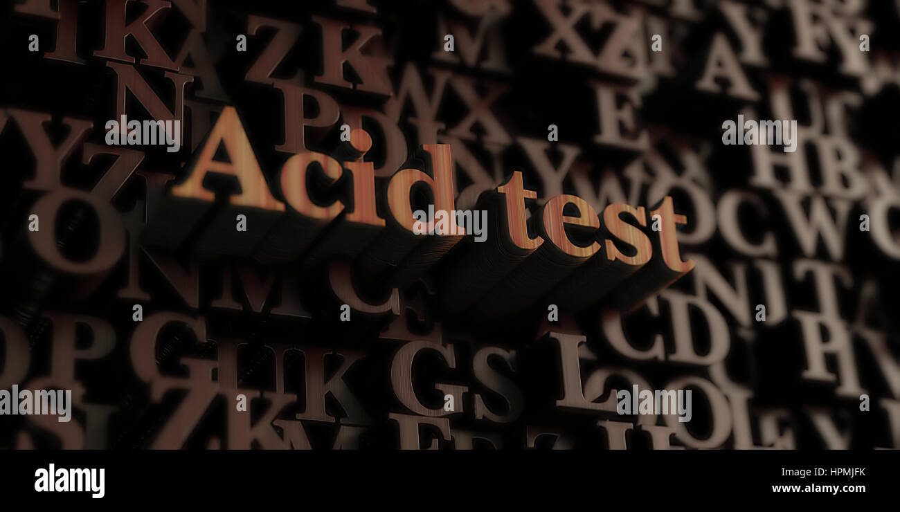 Acid test - Wooden 3D rendered letters/message. Can be used for an ...
