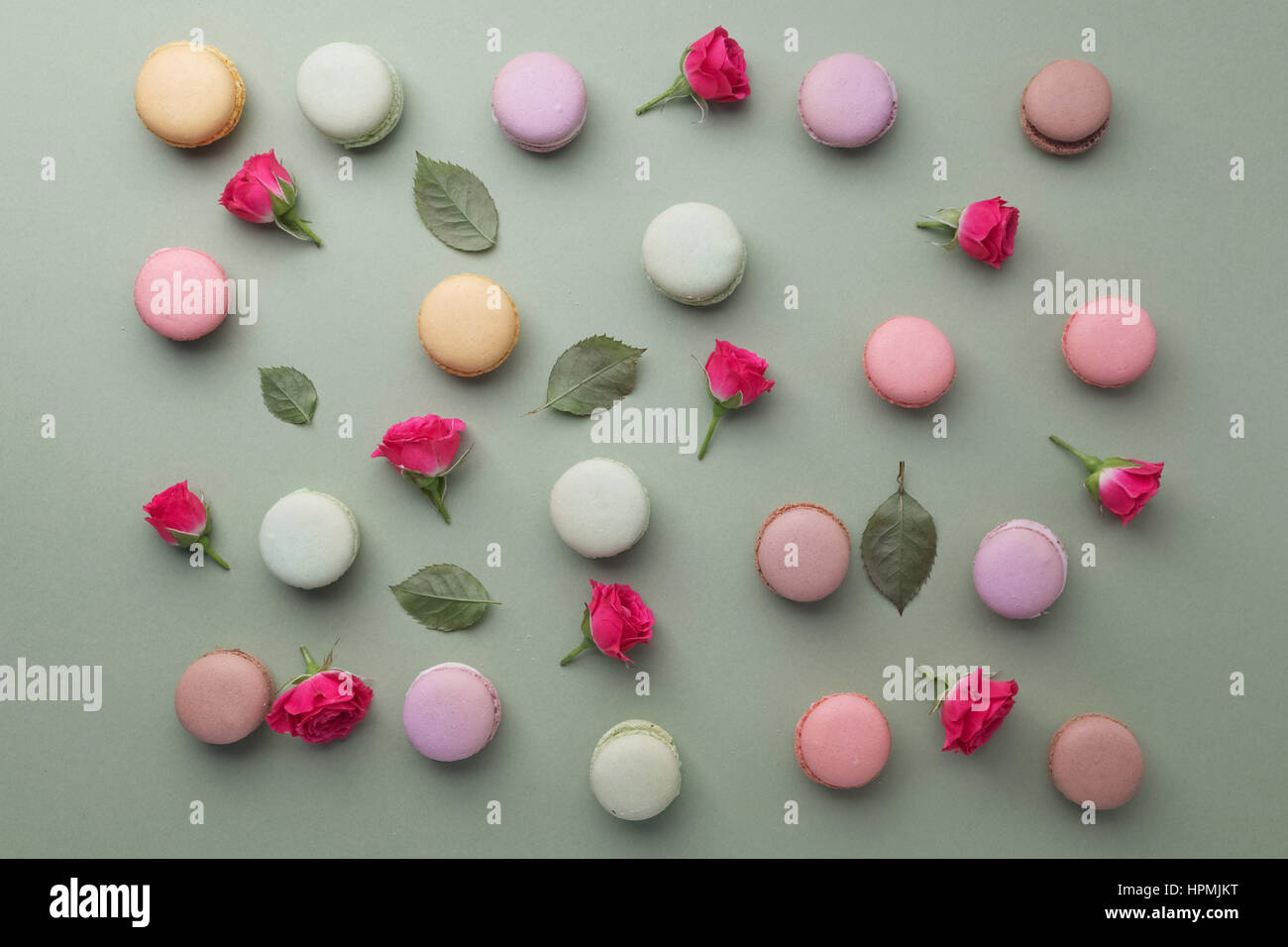 Flat lay assortment macarons hi-res stock photography and images - Alamy