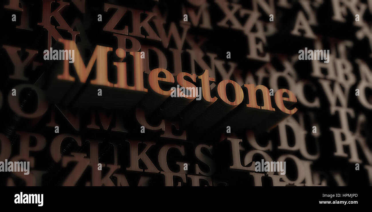 milestone - Wooden 3D rendered letters/message. Can be used for an ...