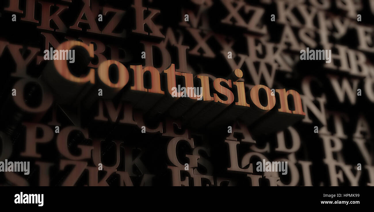 contusion - Wooden 3D rendered letters/message. Can be used for an ...