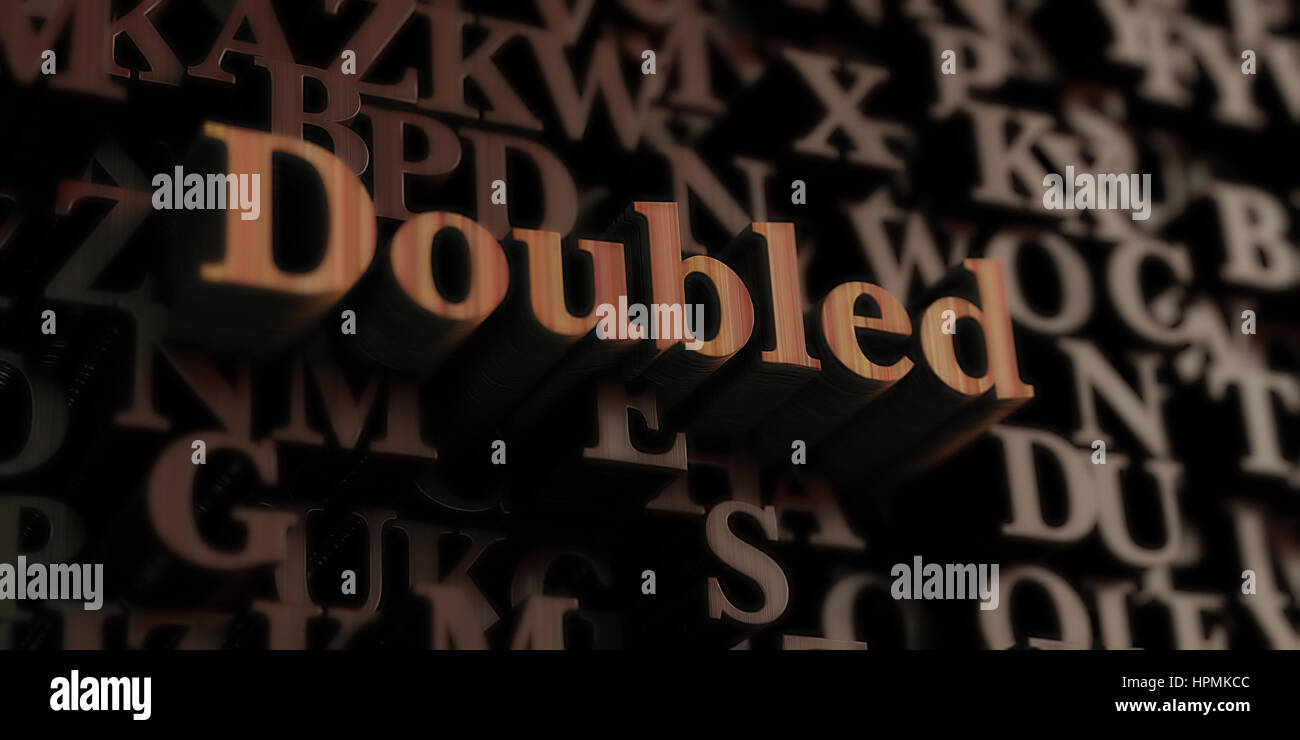 Doubled - Wooden 3D rendered letters/message. Can be used for an online ...