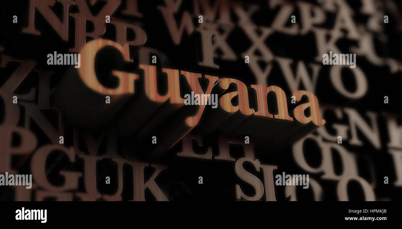 Guyana - Wooden 3D rendered letters/message. Can be used for an online ...