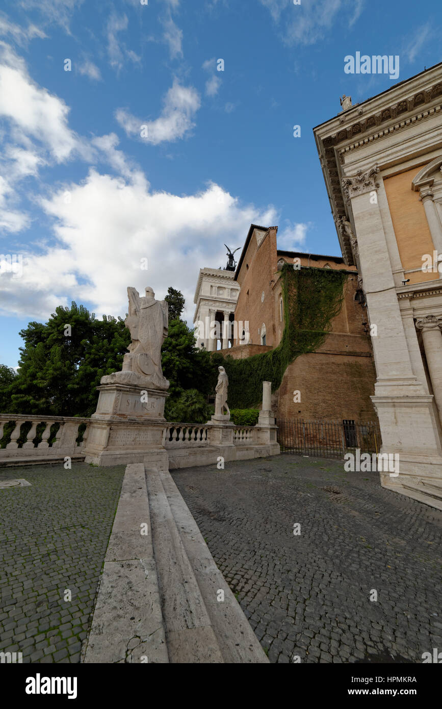 Square and palaces of the Capitol. Rome Stock Photo - Alamy