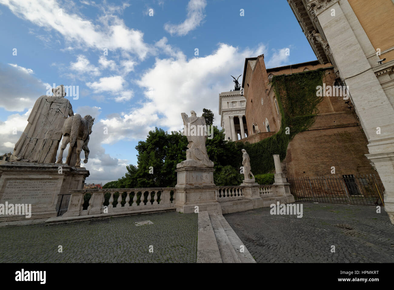 Square and palaces of the Capitol. Rome Stock Photo - Alamy