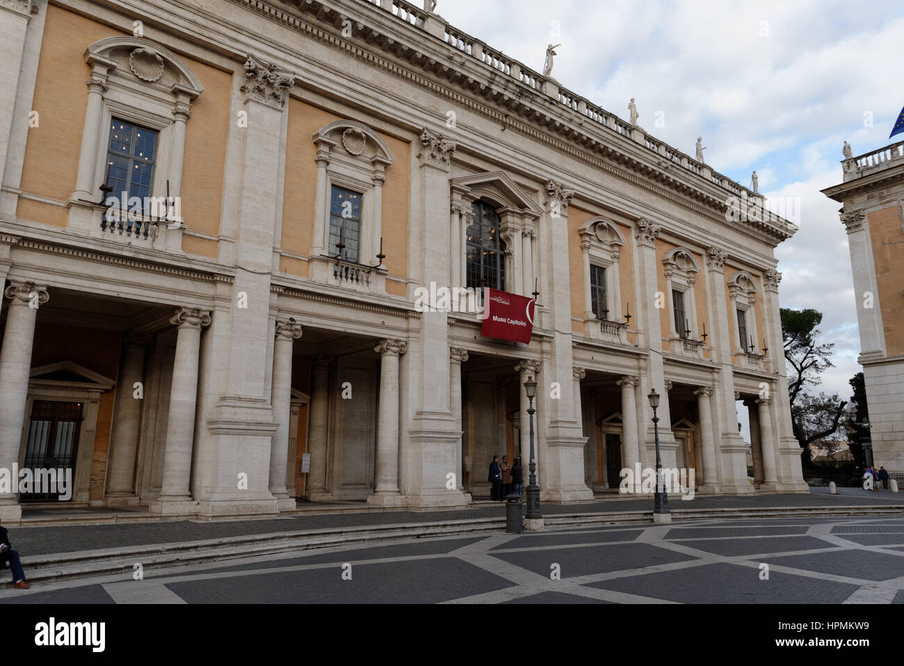 Square and palaces of the Capitol. Rome Stock Photo - Alamy