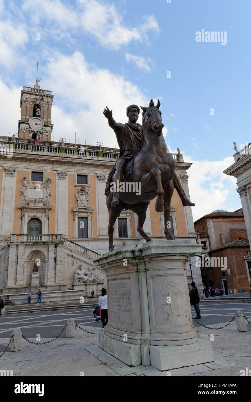 Square and palaces of the Capitol. Rome Stock Photo - Alamy