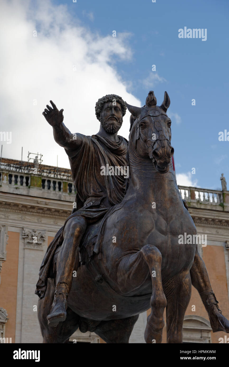 Square and palaces of the Capitol. Rome Stock Photo - Alamy