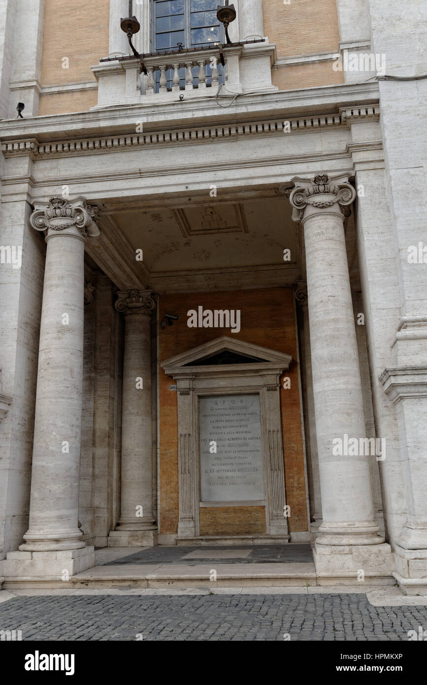 Square and palaces of the Capitol. Rome Stock Photo - Alamy