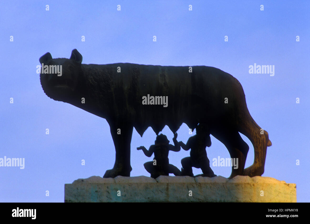 Lupa Capitolina statue in Piazza del Campidoglio,Rome, Italy Stock ...