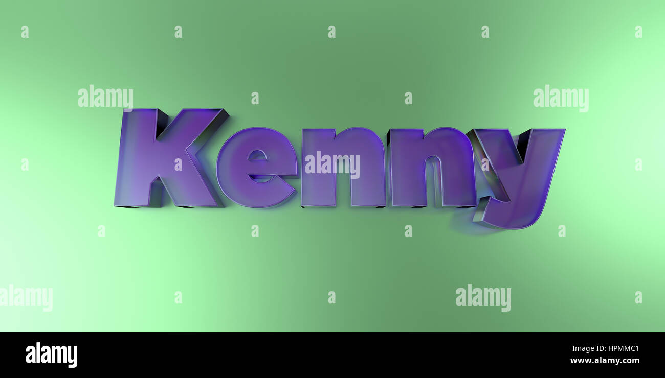 Kenny - colorful glass text on vibrant background - 3D rendered royalty ... Kenny - colorful glass text on vibrant background - 3D rendered royalty ...