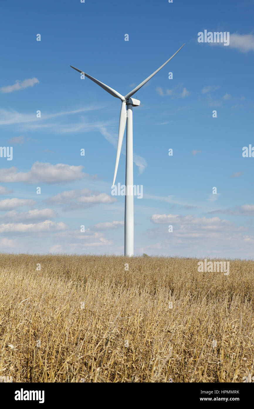 The Bishop Hill Wind Farm in Henry County, Illinois with 133 turbines ...