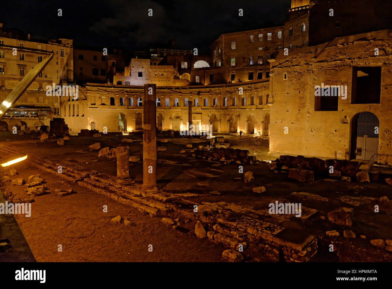 Ancient Rome at night. Beauty reflections Stock Photo - Alamy
