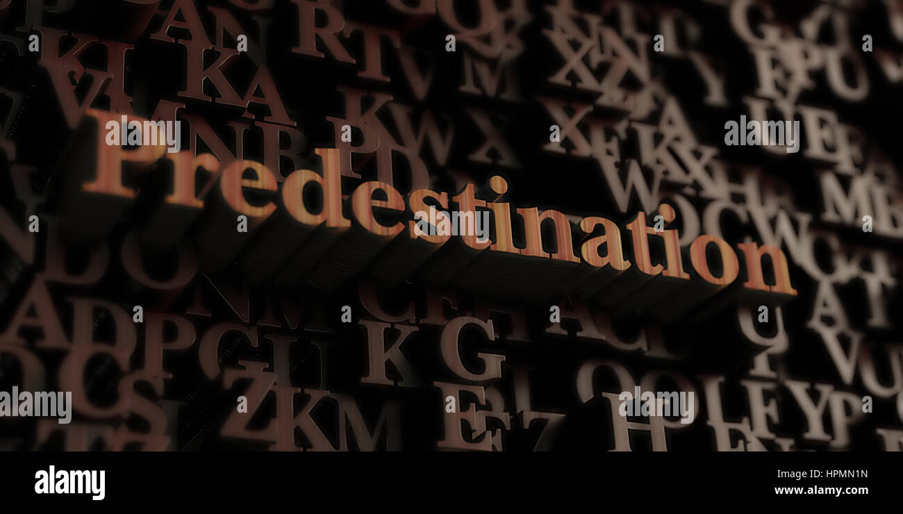 Predestination - Wooden 3D rendered letters/message. Can be used for an ...
