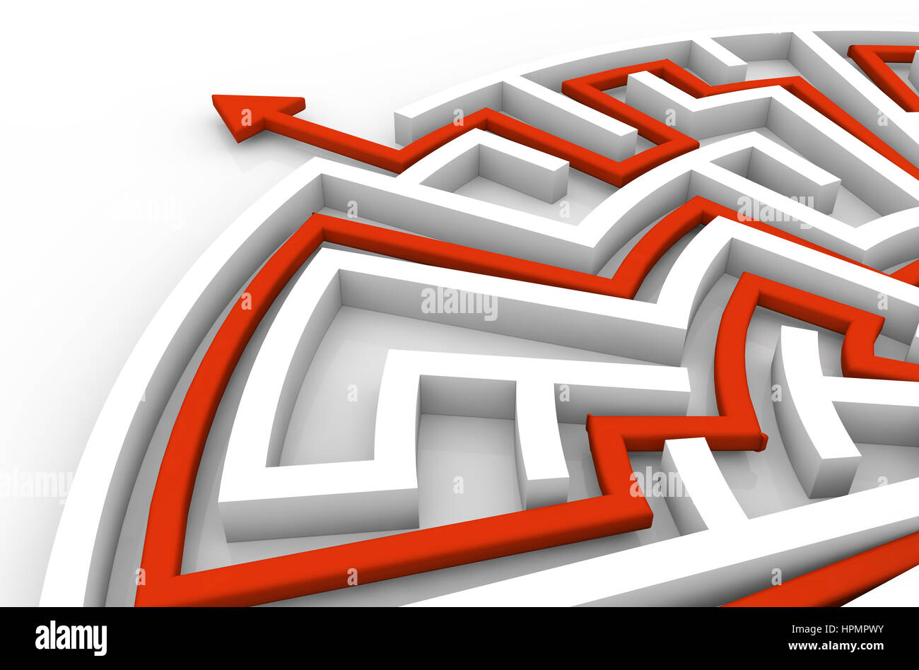 challenge success concept: labyrinth solution Stock Photo - Alamy