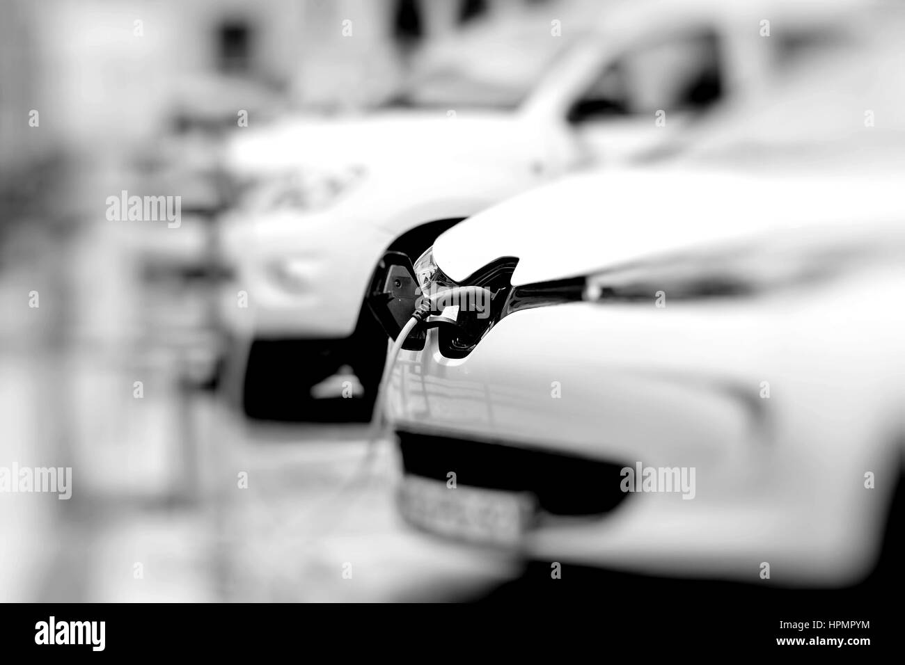 Cable hanging down from gas tank location on electrical vehicle ...