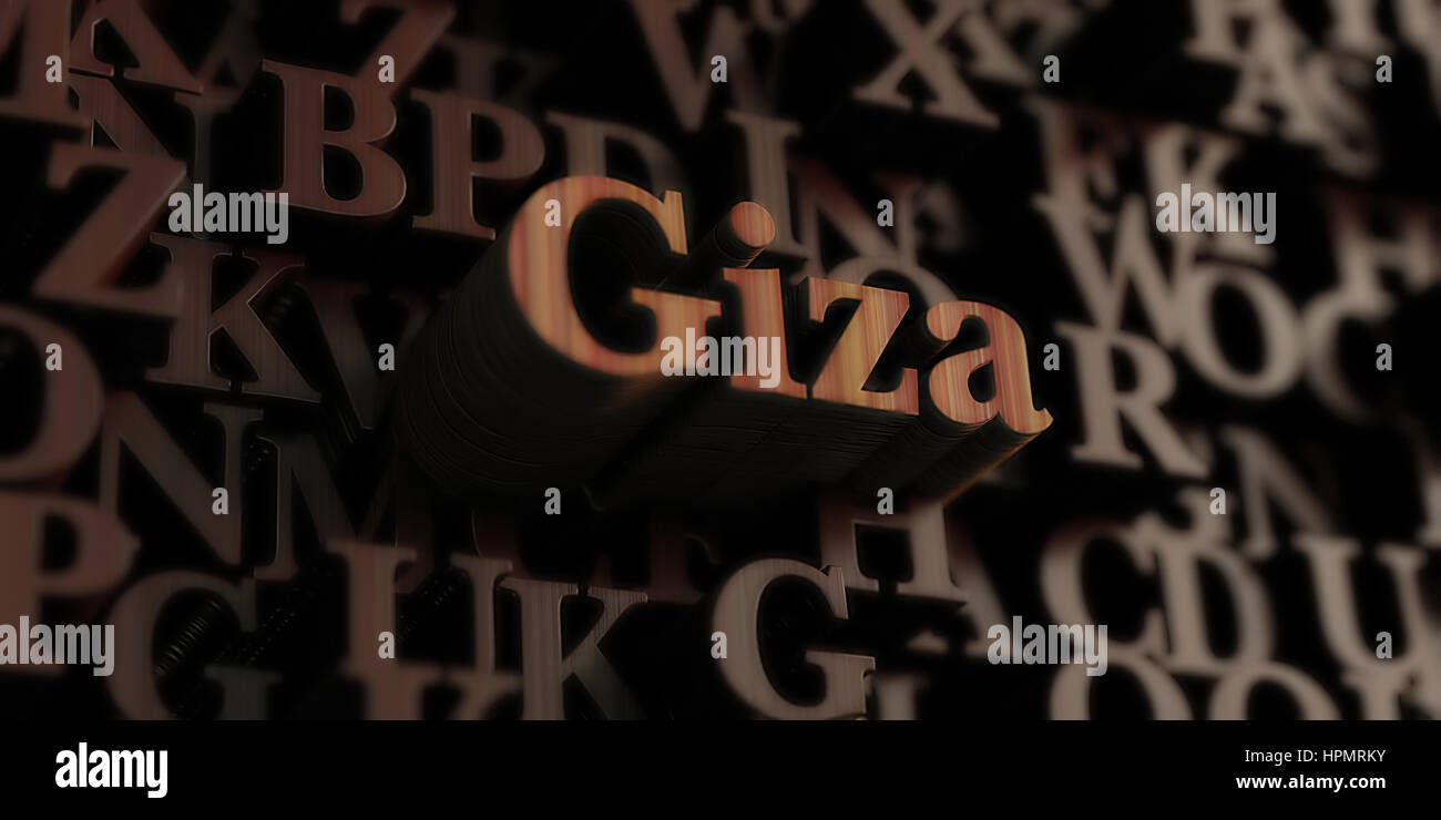 Giza - Wooden 3D rendered letters/message. Can be used for an online ...