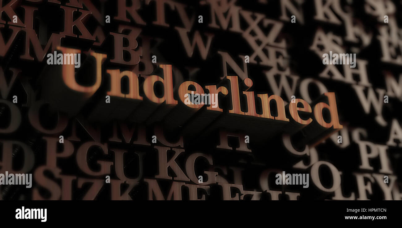 Underlined letter hi-res stock photography and images - Alamy