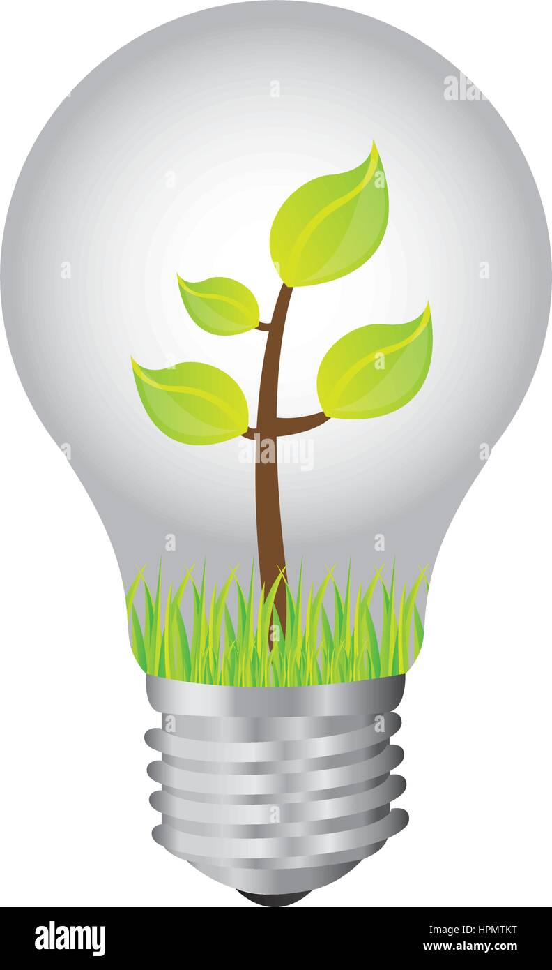 bulb with plant inside icon Stock Vector Image & Art - Alamy
