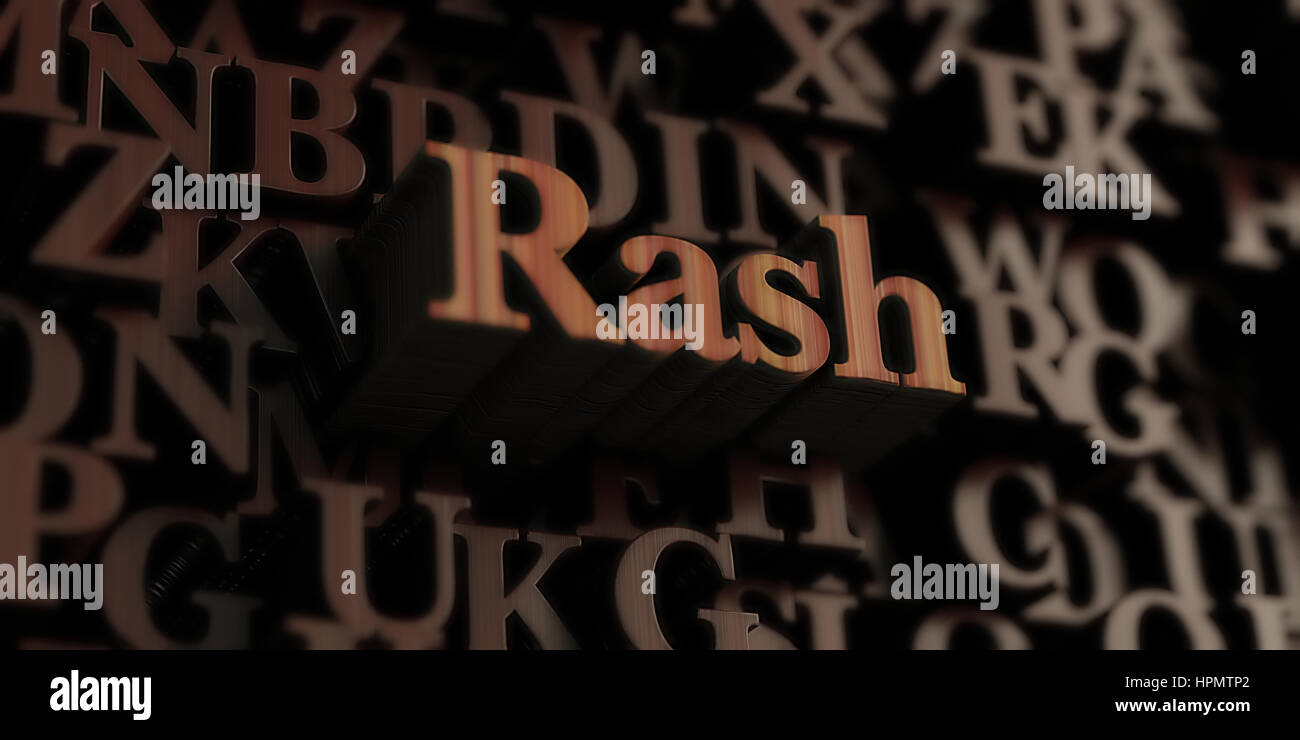 rash - Wooden 3D rendered letters/message. Can be used for an online ...