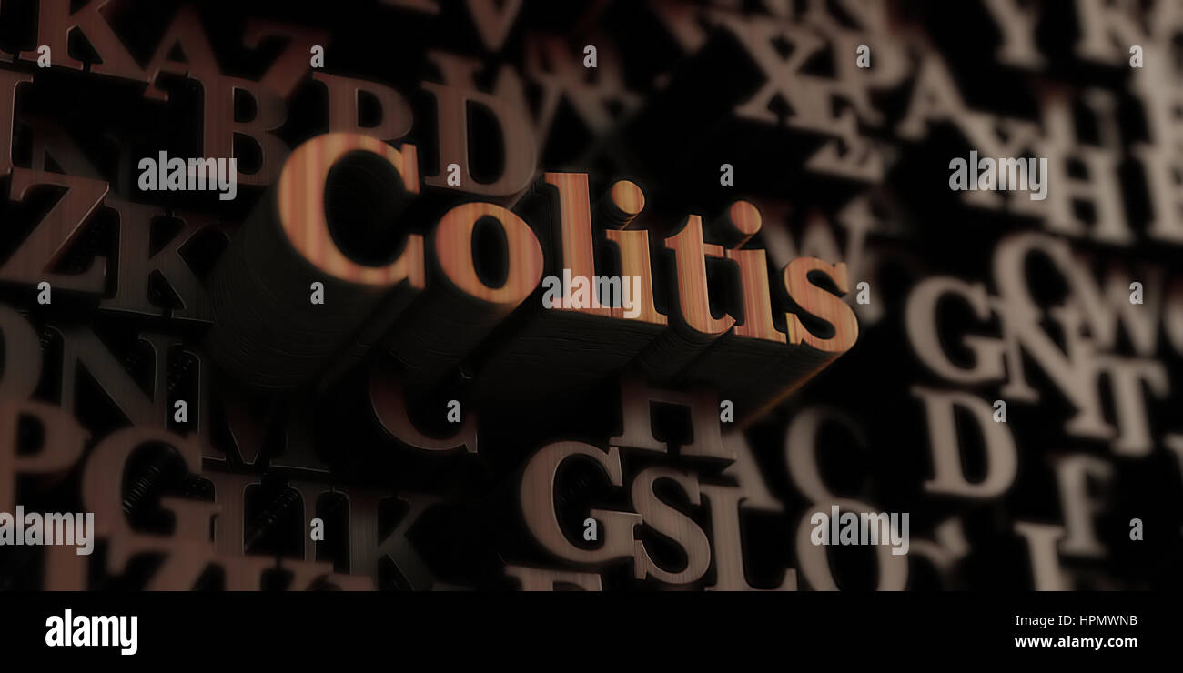 Colitis - Wooden 3D rendered letters/message. Can be used for an online ...